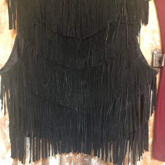Forever 21 | Jackets & Coats | Fringed Festival Gypsy Black Vest ...